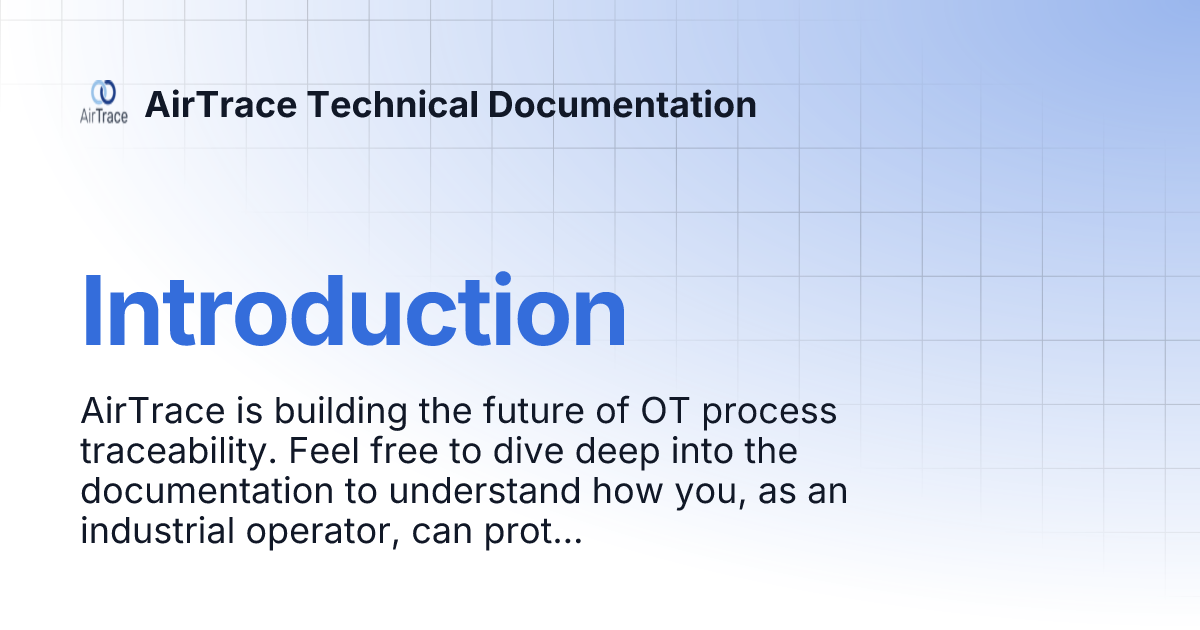 Introduction | AirTrace Technical Documentation