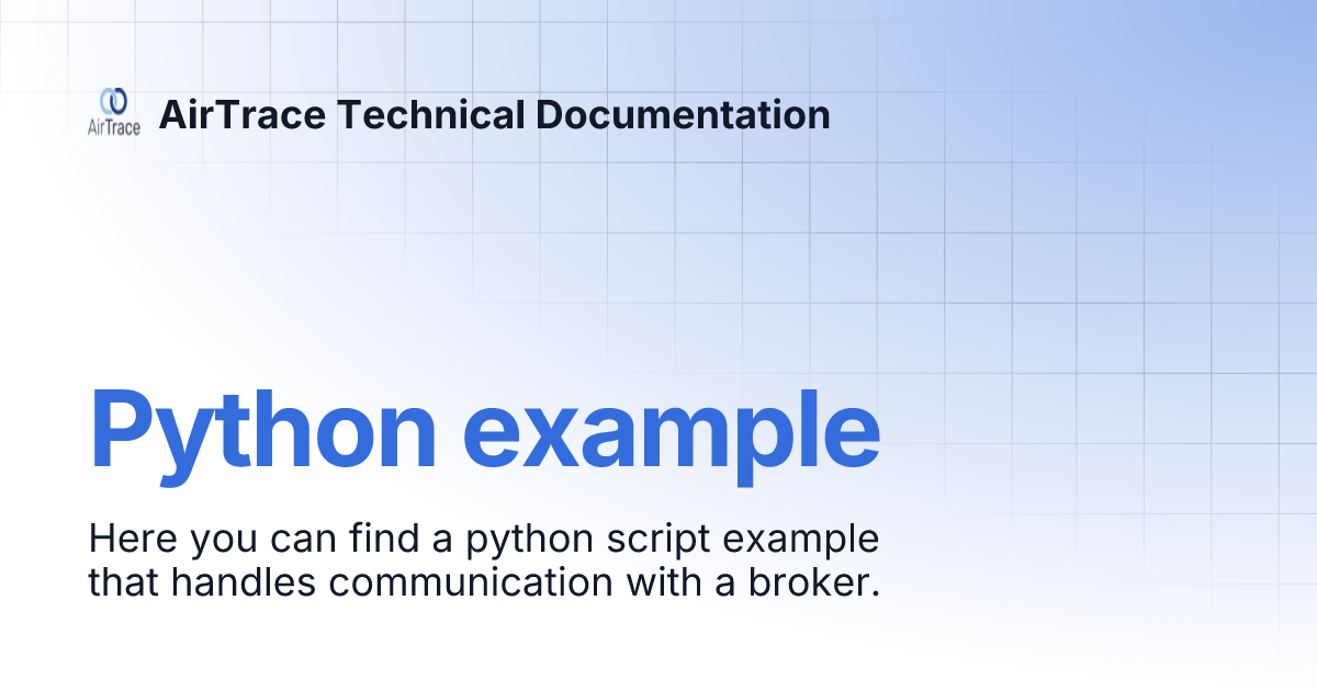 Python example | AirTrace Technical Documentation